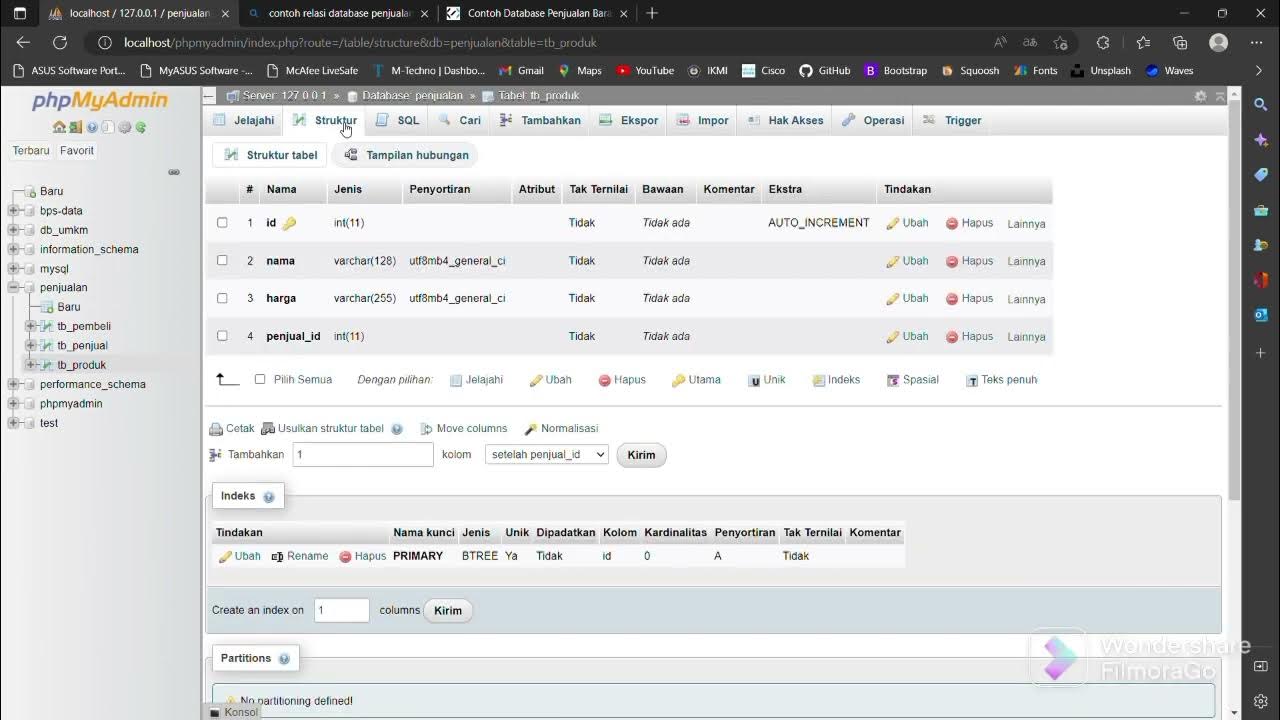 cara membuat skema database penjualan #3 relasi #database - YouTube