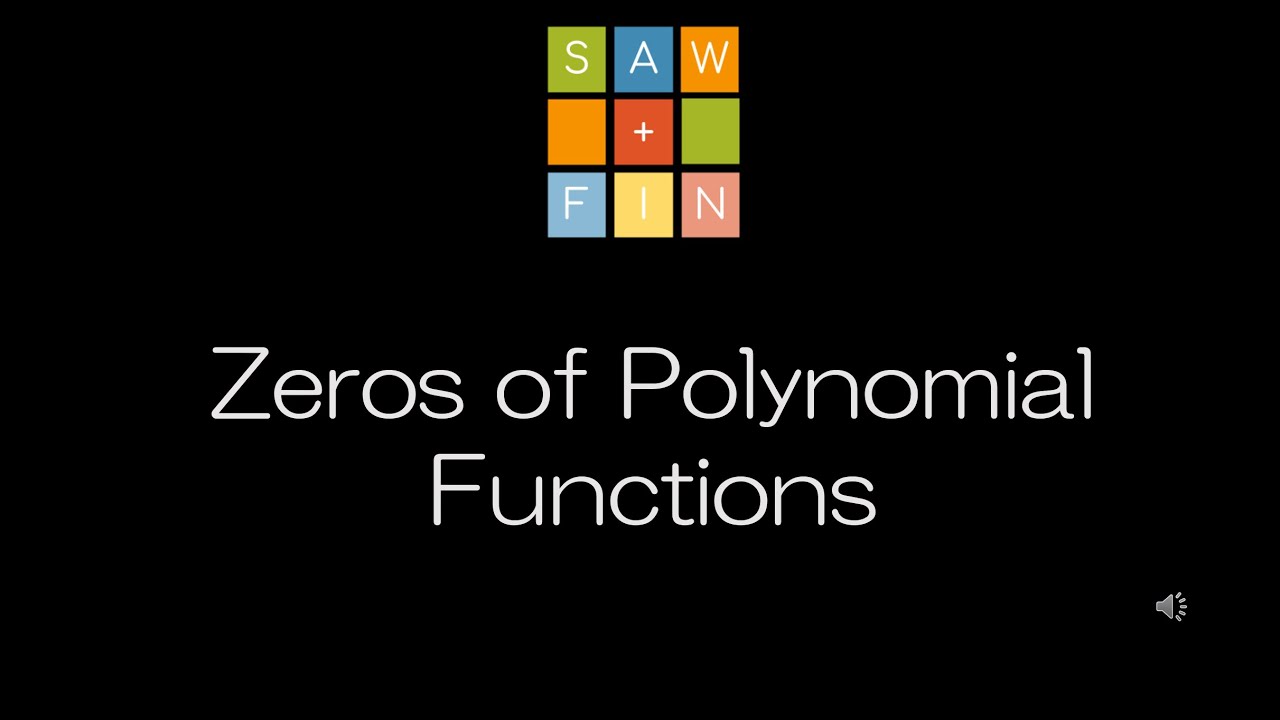 Precalculus 2.5 Zeros of Polynomial Functions - YouTube