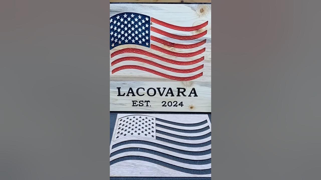 American Flag Wood Carving: Easy Tutorial #woodsigns #woodworking - YouTube