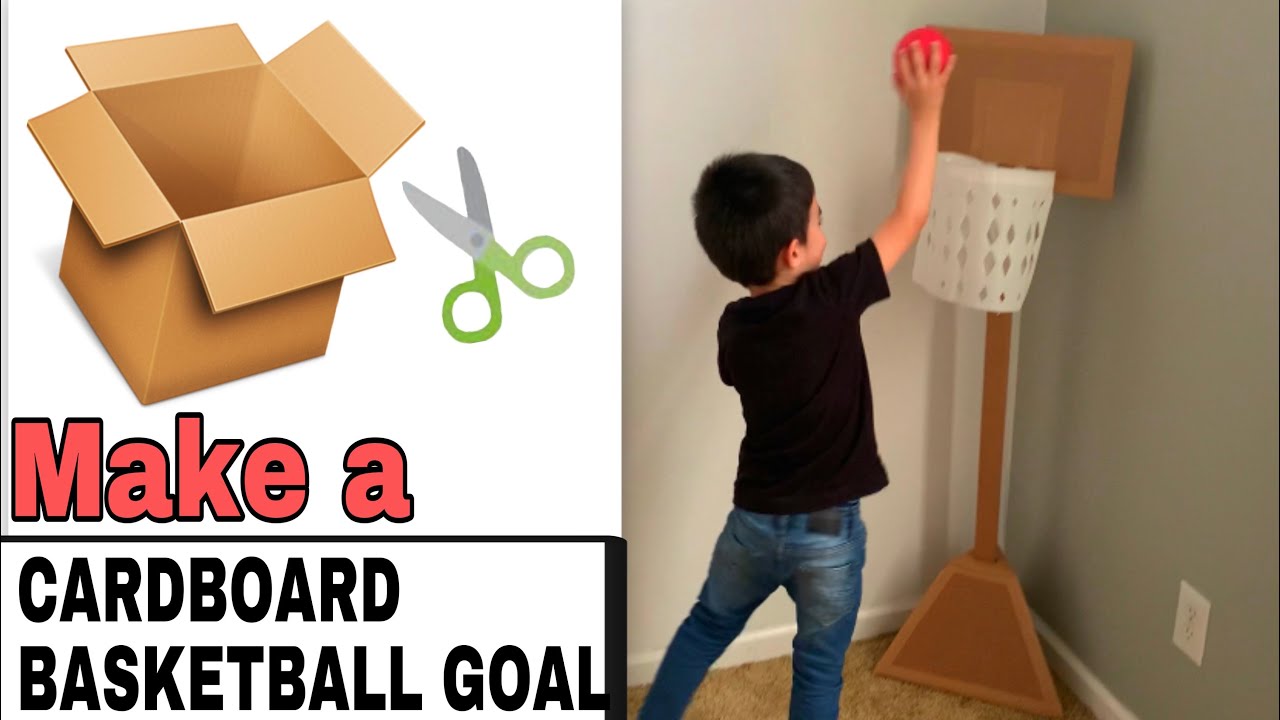 DIY How To Make A Basketball Goal Using Cardboard Adjustable YouTube DIY How To Make A Basketball Goal Using Cardboard Adjustable YouTube