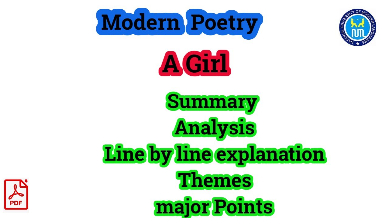 A Girl | Summary of A Girl - YouTube