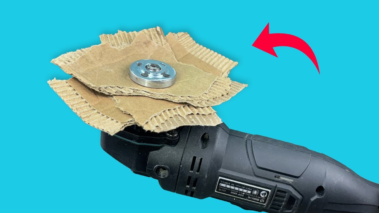 New Secret Revealed!!! Insert Cardboard into an Angle Grinder and ...