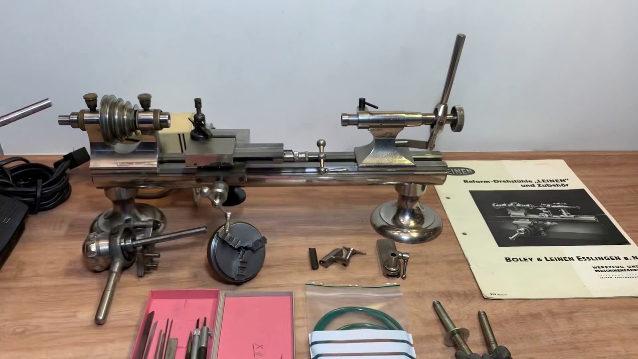 Boley Leinen 8mm Watchmaker’s Lathe WW Bed - YouTube