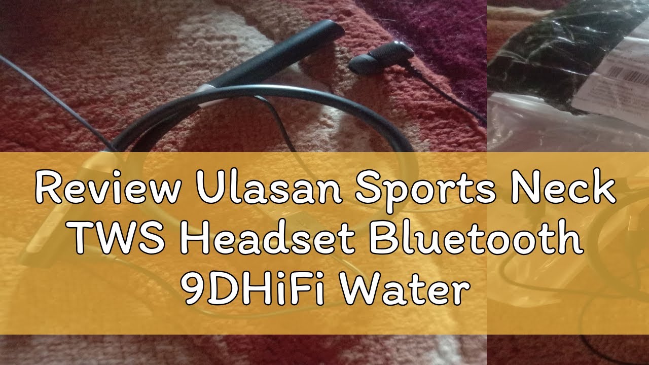 Review Ulasan Sports Neck TWS Headset Bluetooth 9DHiFi Waterproof Bass ...