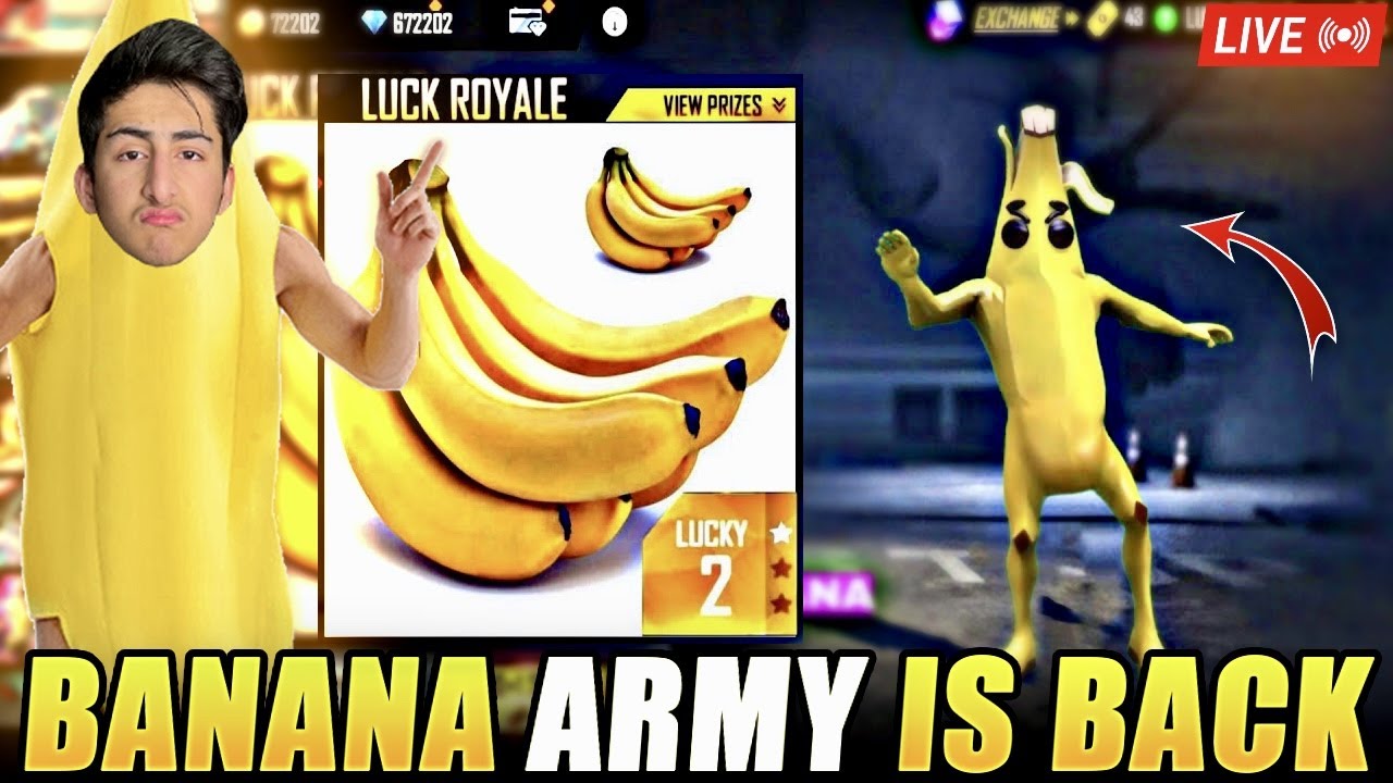 Banana Army🍌Is Back In Free Fire LIVE🛑 - YouTube