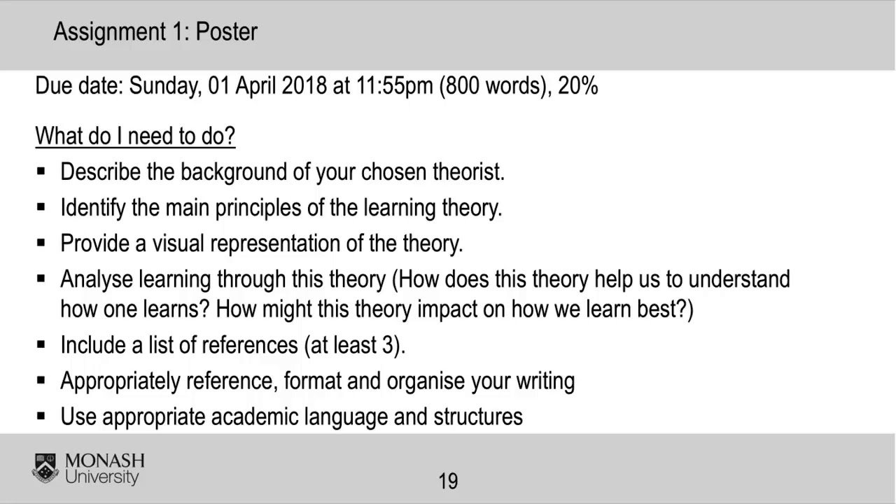 Assessment Task 1: Academic Poster - YouTube