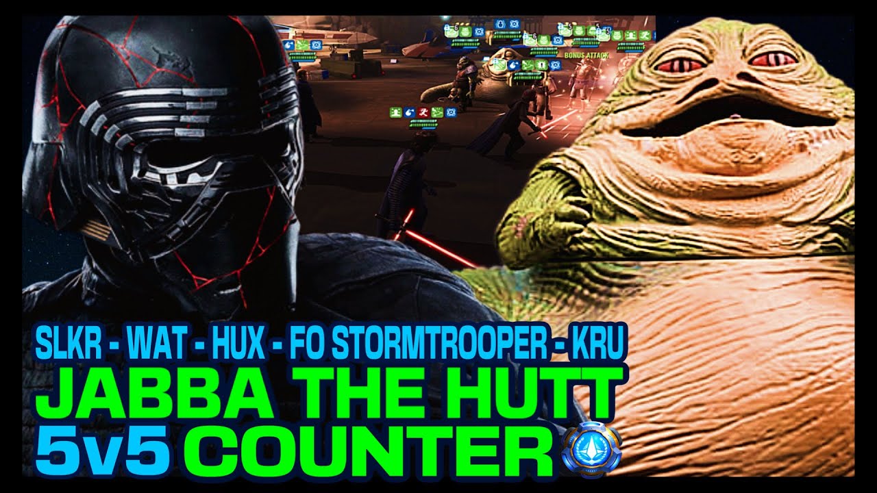 [5v5] JABBA THE HUTT COUNTER w/SLKR SQUAD **GRAND ARENA** - SWGOH - YouTube