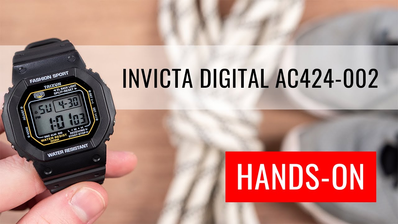 HANDS-ON: Invicta Digital Essentials Quartz 45mm AC424-002 Digitex x Invicta Collaboration - YouTube