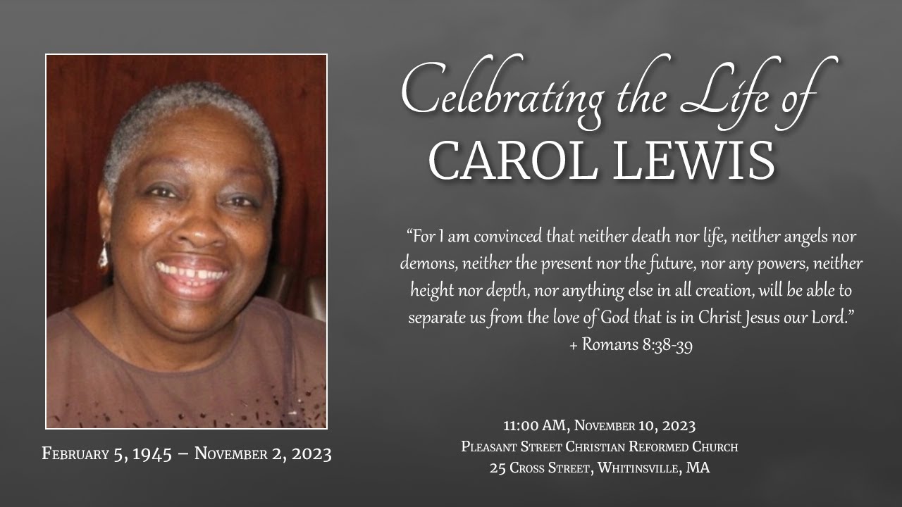 Carol Lewis Memorial Service - YouTube