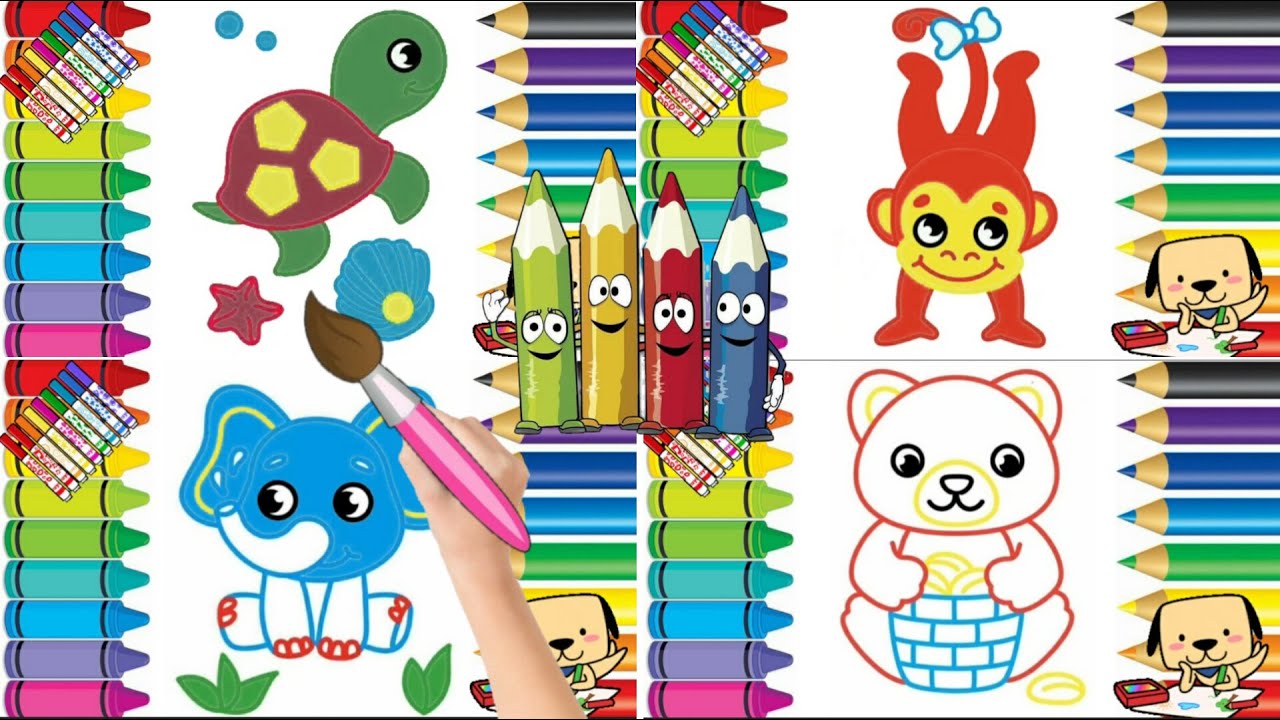 Beautiful drawing for kids with Happy brain kids learning - YouTube