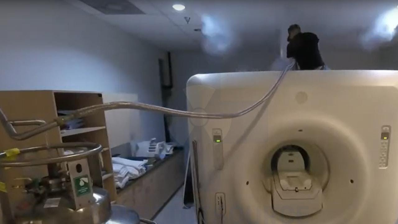 MRI Liquid Helium Fill (GE MRI S Series Magnet) - YouTube