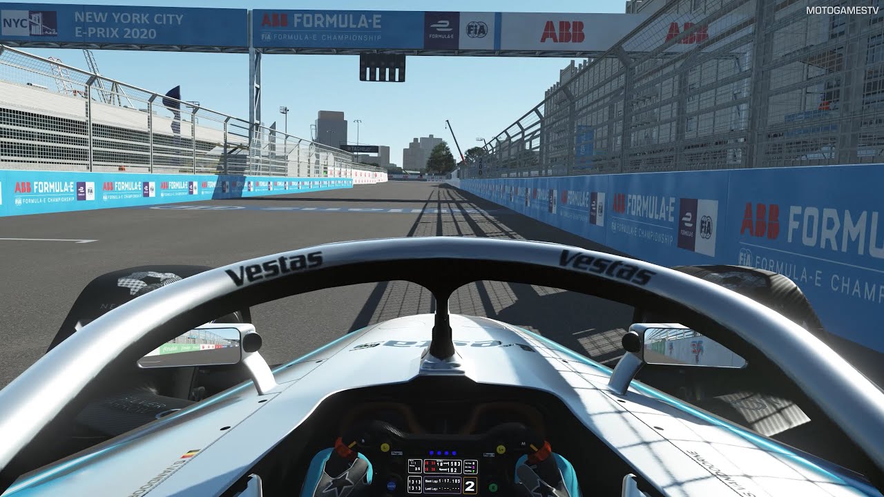 rFactor 2 - New York E-Prix Track Gameplay - YouTube