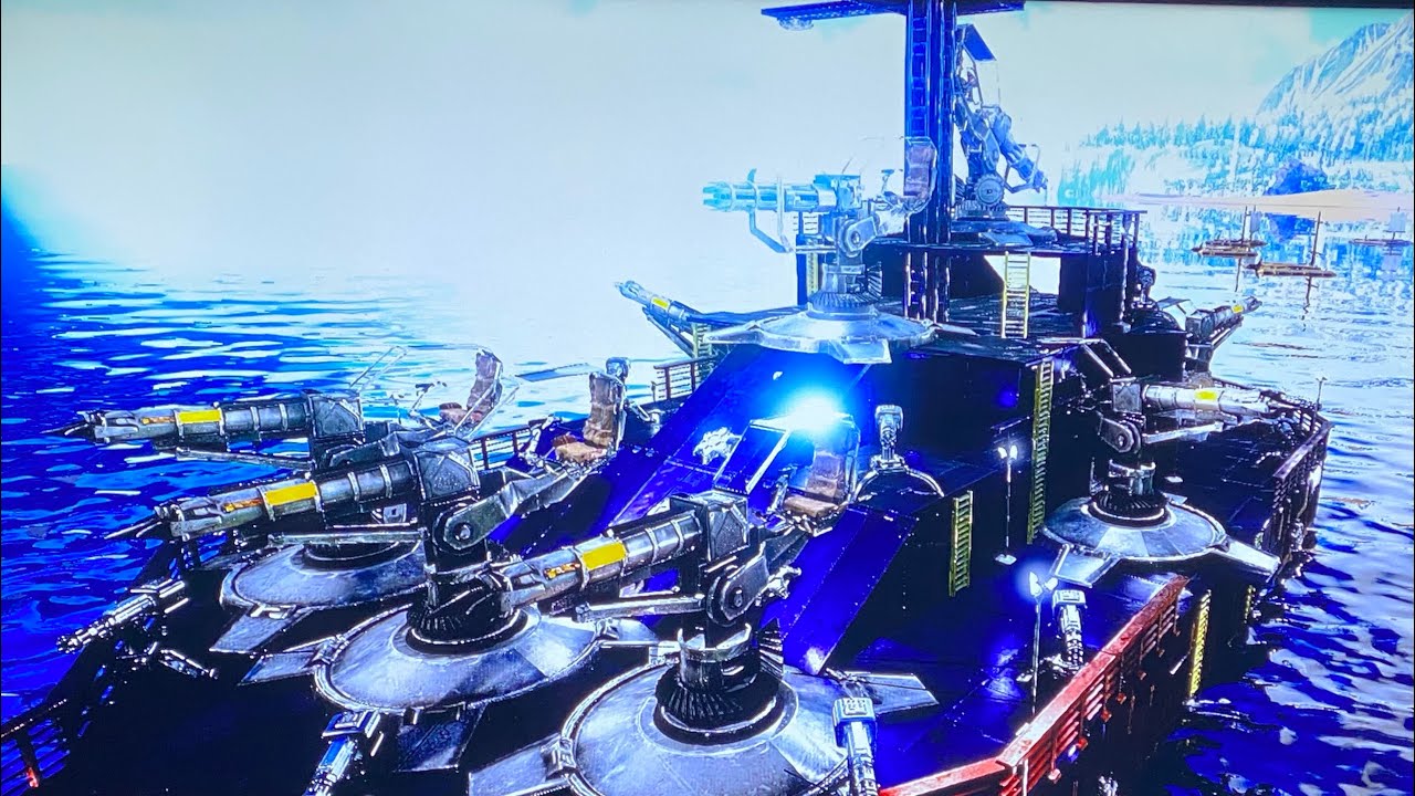 ARK Battleship Boat Build - YouTube