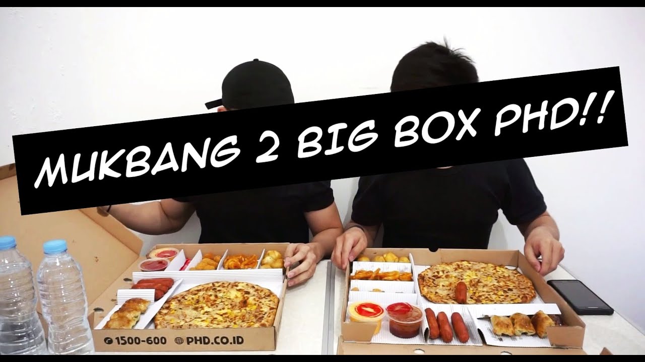 MUKBANG-BANG 2 BIG BOX PIZZA PHD!!!! - YouTube