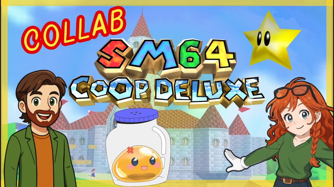 WTF Glitch? Lime & Slime Collab!? Super Mario 64 Coop! -Full Screen ...