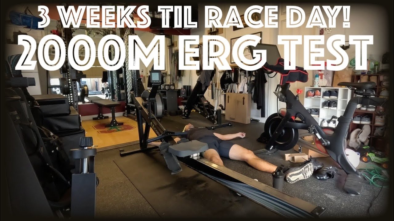 2000m erg test: 3 weeks til race day! - YouTube