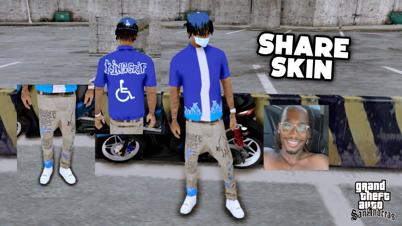 SHARE!!! Skin Alley CRIPS gangster for GTA sa/mp - YouTube
