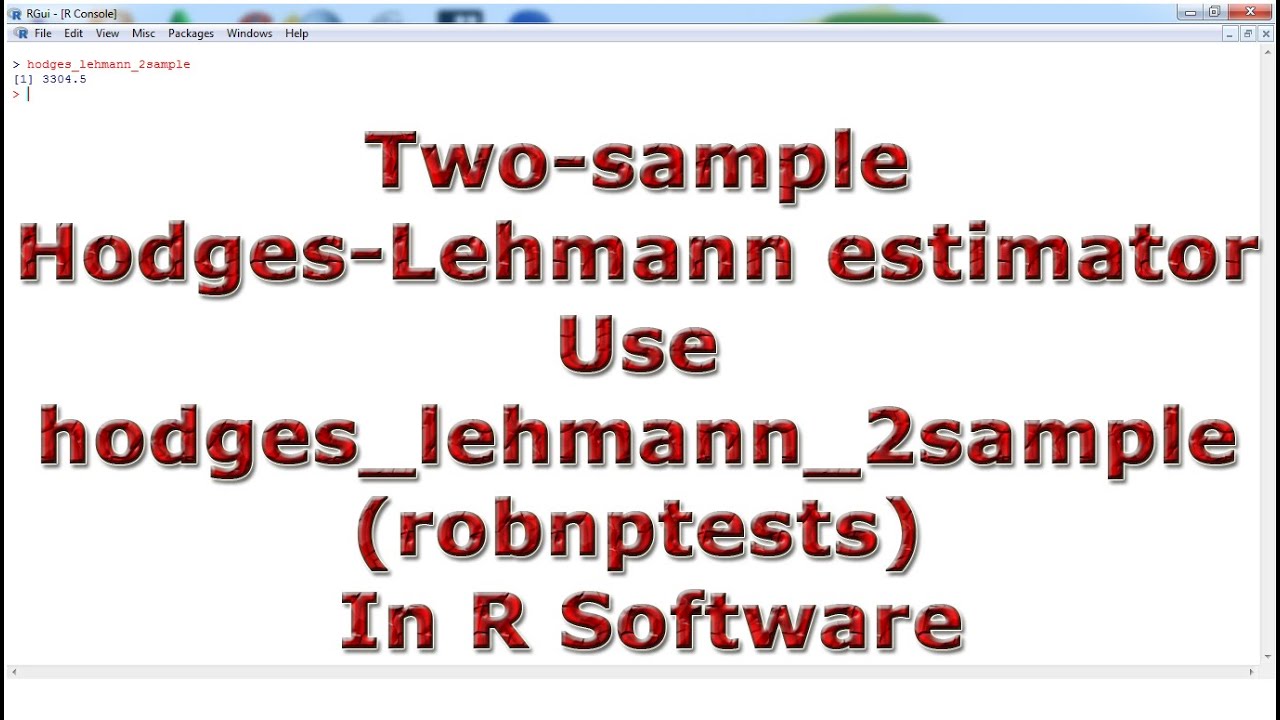 Two-sample Hodges-Lehmann estimator Use hodges_lehmann_2sample ...