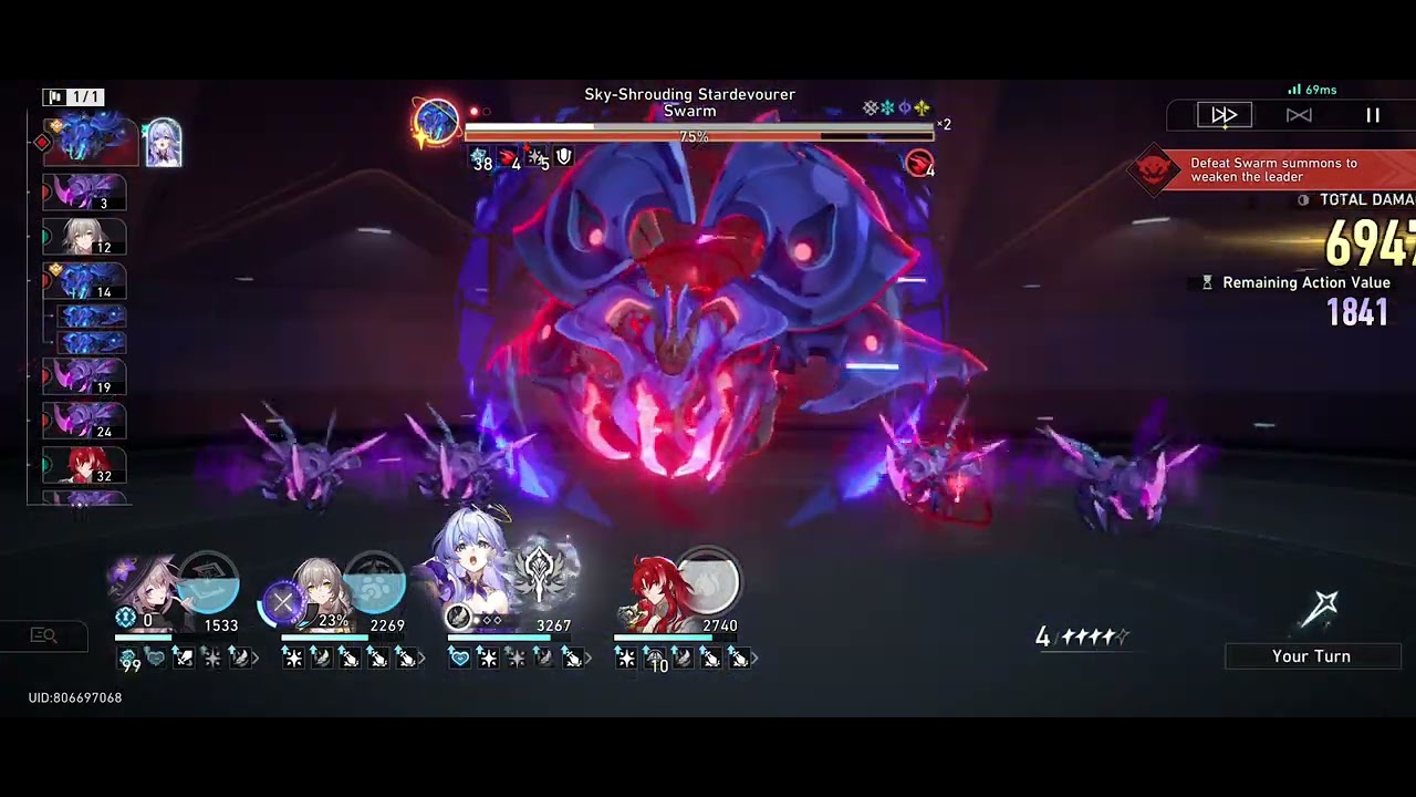 HSR Apoc Shadow no sustain attempt first half - YouTube