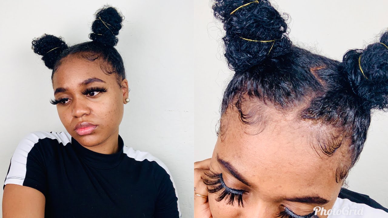 How To | ZIG ZAG PART with 2 CURLY BUNS - YouTube