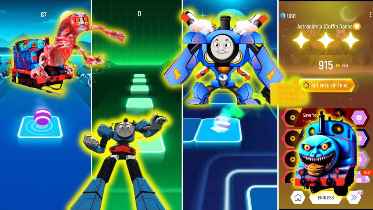 Robot Thomas vs Thomas Cartoon vs Rosimus prime vs Hundru Thomas EDM ...