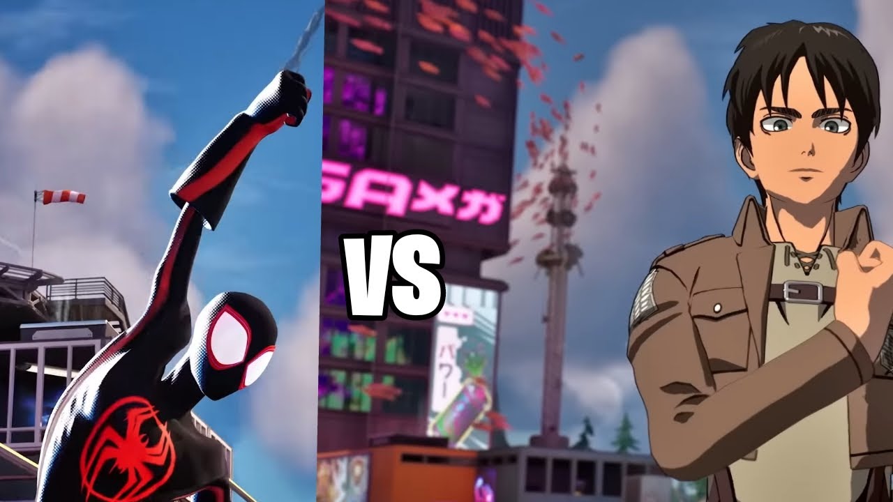 Spider-Man VS Eren Jaeger (Fortnite Chapter 4) - YouTube