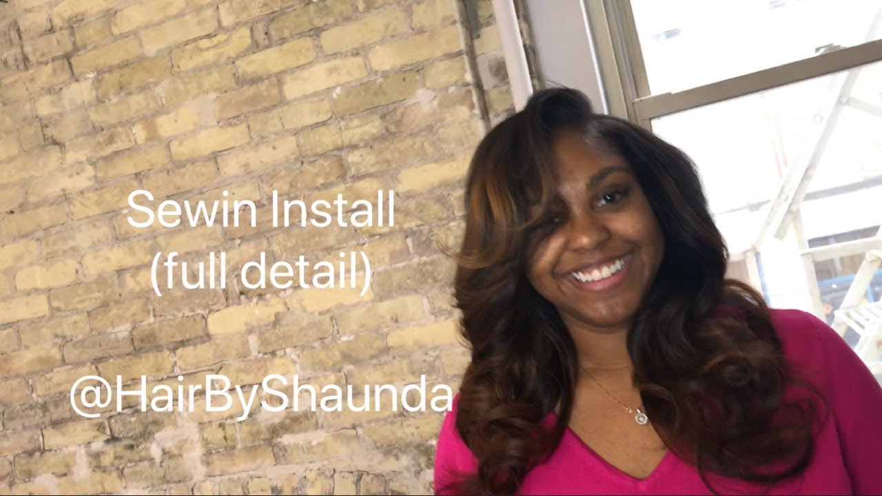 Sewin with natural leave out (full detail) tutorial | @Hairbyshaunda ...