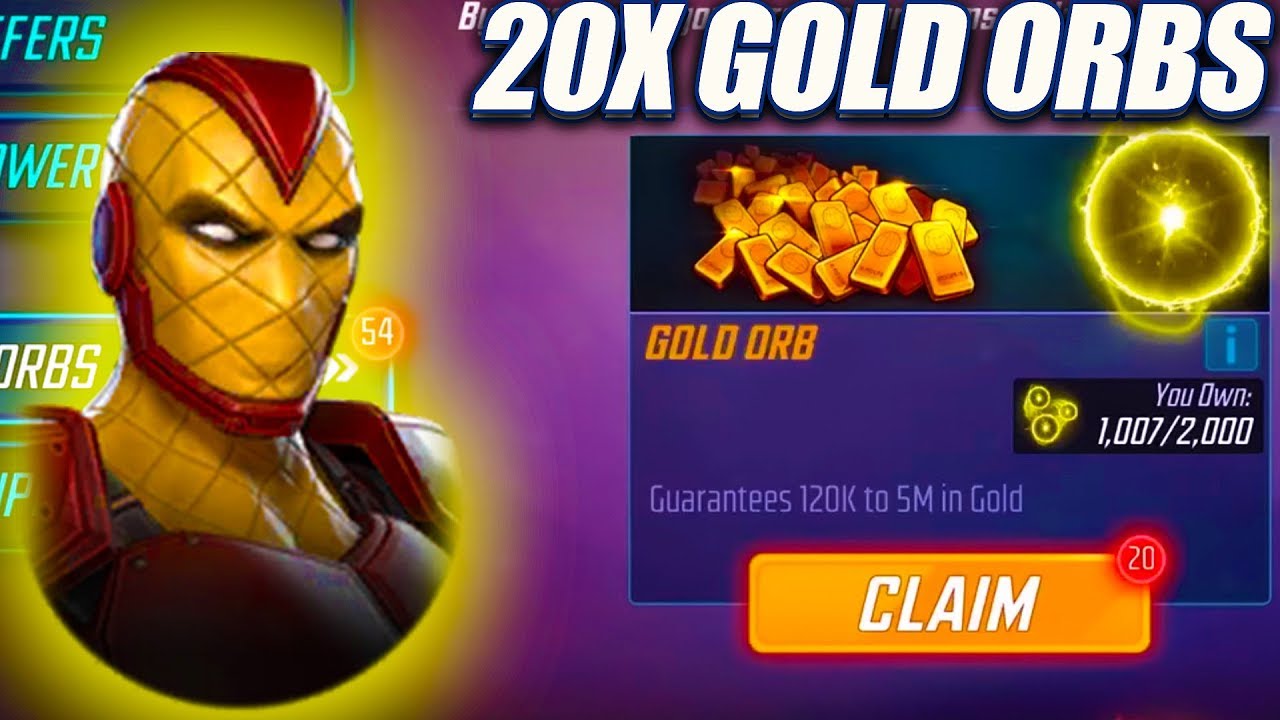 20x Gold Orb Opening! - Marvel Strike Force - YouTube