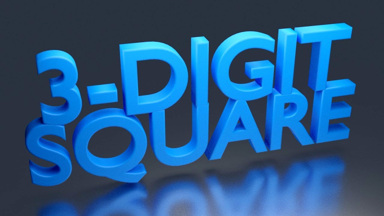Triple Digit Square 3 Digit Number Square YouTube Triple Digit Square 3 Digit Number Square YouTube