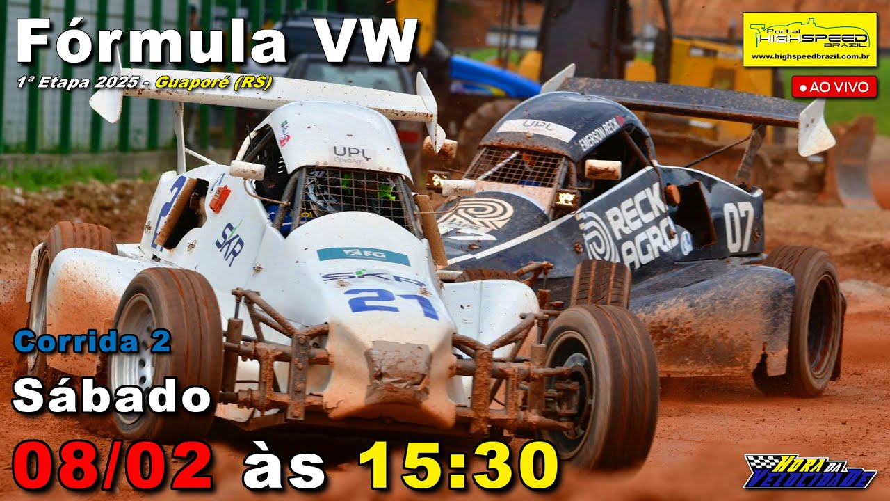 🔴 FÓRMULA VW | Corrida 2 | 1ª Etapa 2025 | Guaporé (RS) | Ao Vivo - YouTube