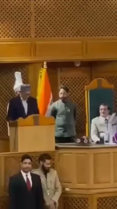 Chief Minister Omar Abdullah takes oath as member of Jammu and Kashmir Assembly in Kashmiri ...