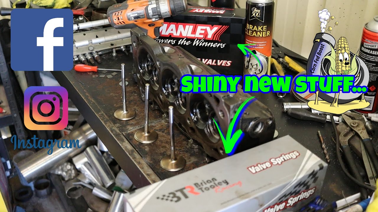 Assembling My Turbo V6 Commodore Cyl Heads.. - YouTube