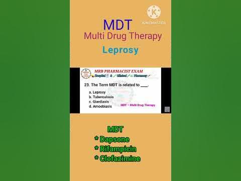 Rrb pharmacist exam preparation 2024 drug inspector exam MDT THERAPY LEPROSY - YouTube