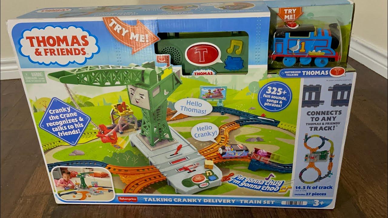 Unboxing of Talking Cranky Delivery Train Set - YouTube