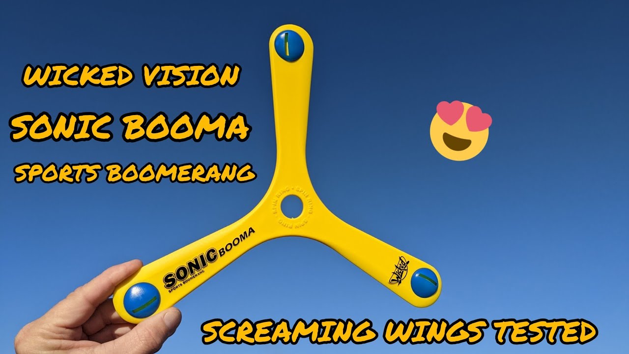 WICKED VISION "SONIC BOOMA" SPORTS BOOMERANG Tested (loud screaming ...
