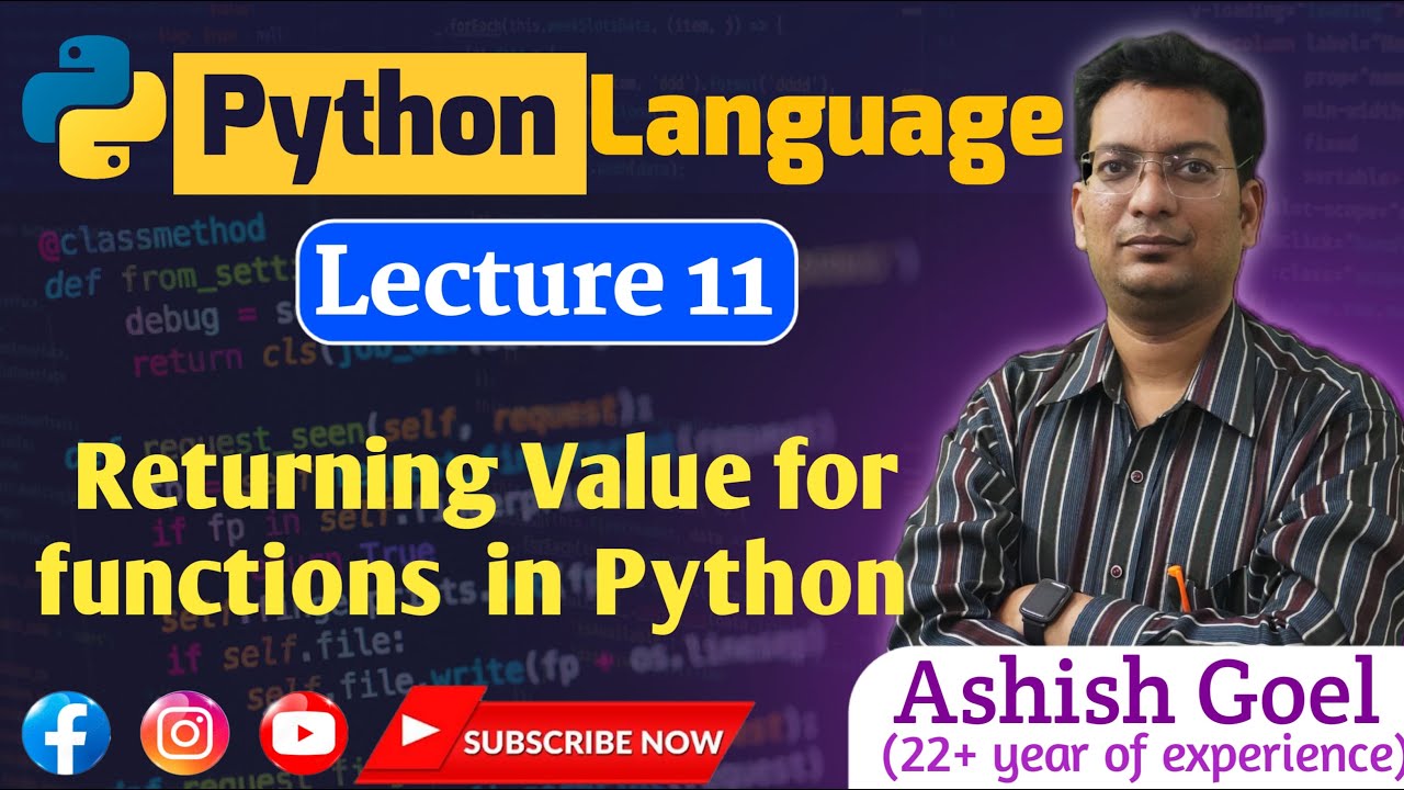 Lec11 Returning Value For Function In Python Language 4871