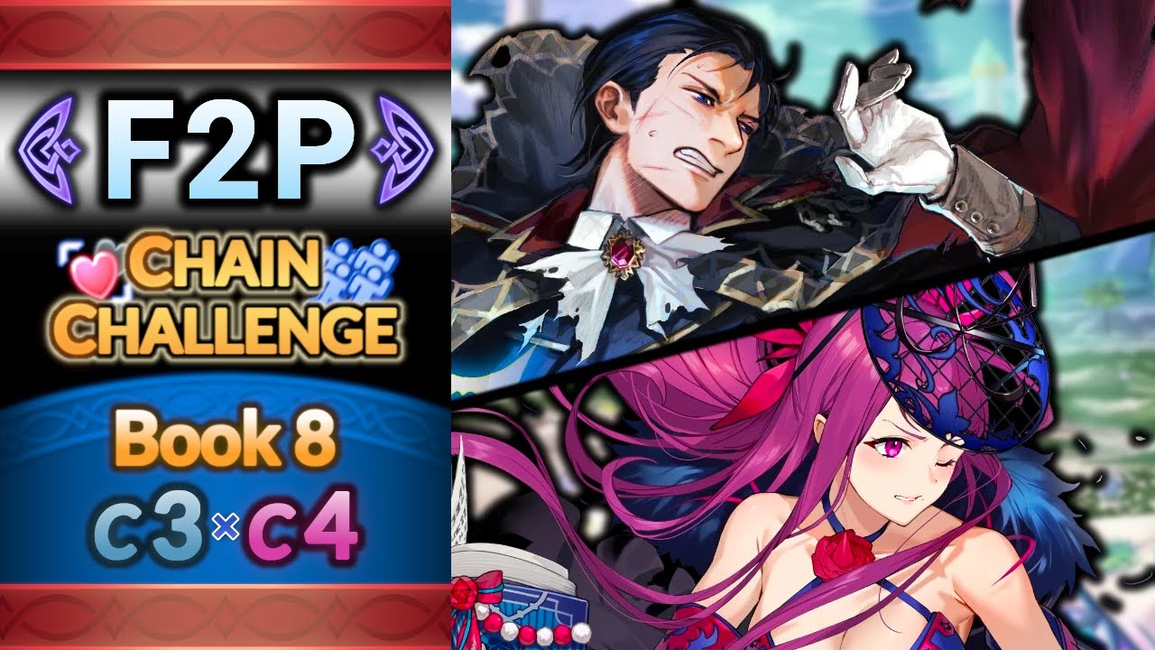 Chain Challenge Lunatic Book 8 Chapters 3 & 4 F2P Guide CC No SI No Seals - FEH - YouTube