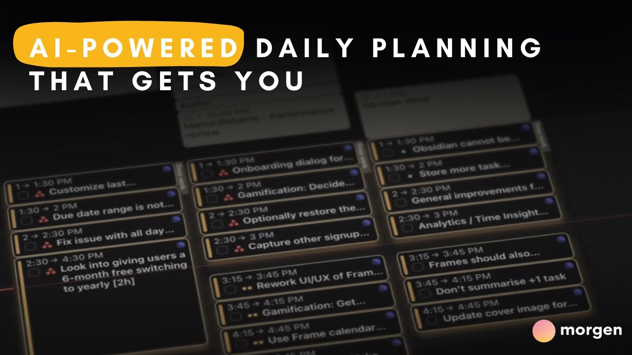 Morgen's AI Planner is now available - YouTube