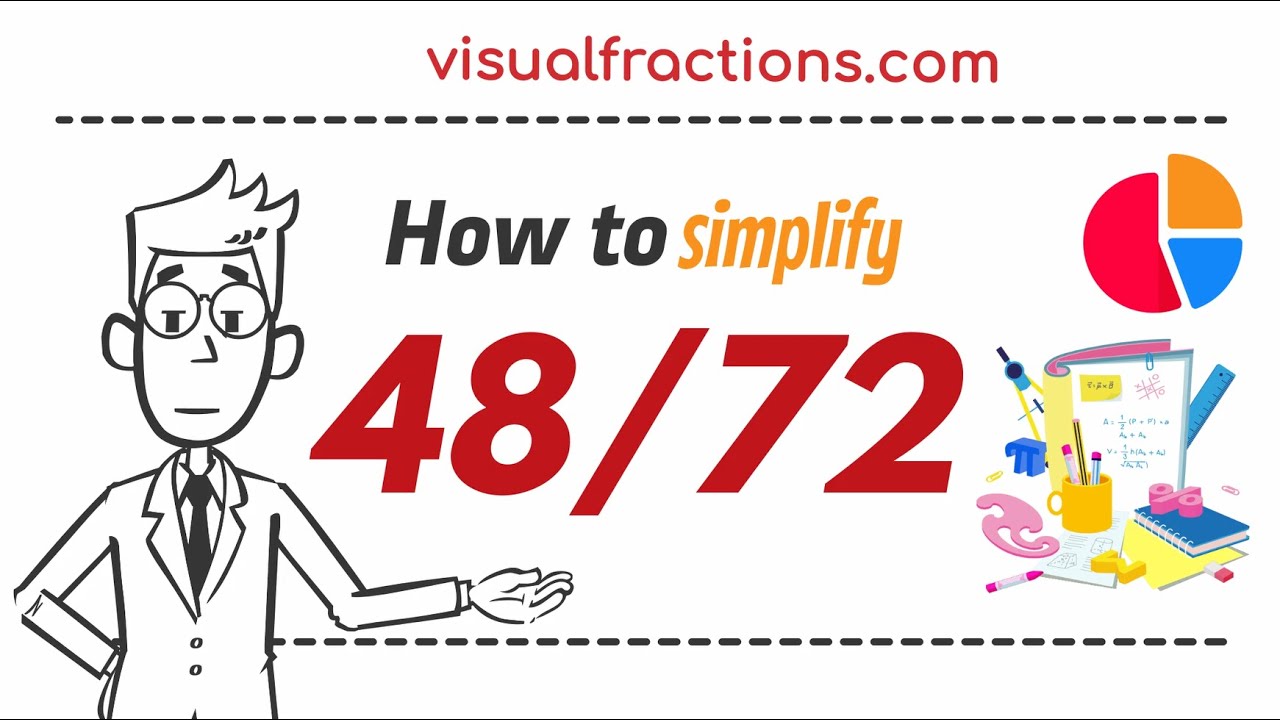 How to Simplify the Fraction 48/72 - YouTube