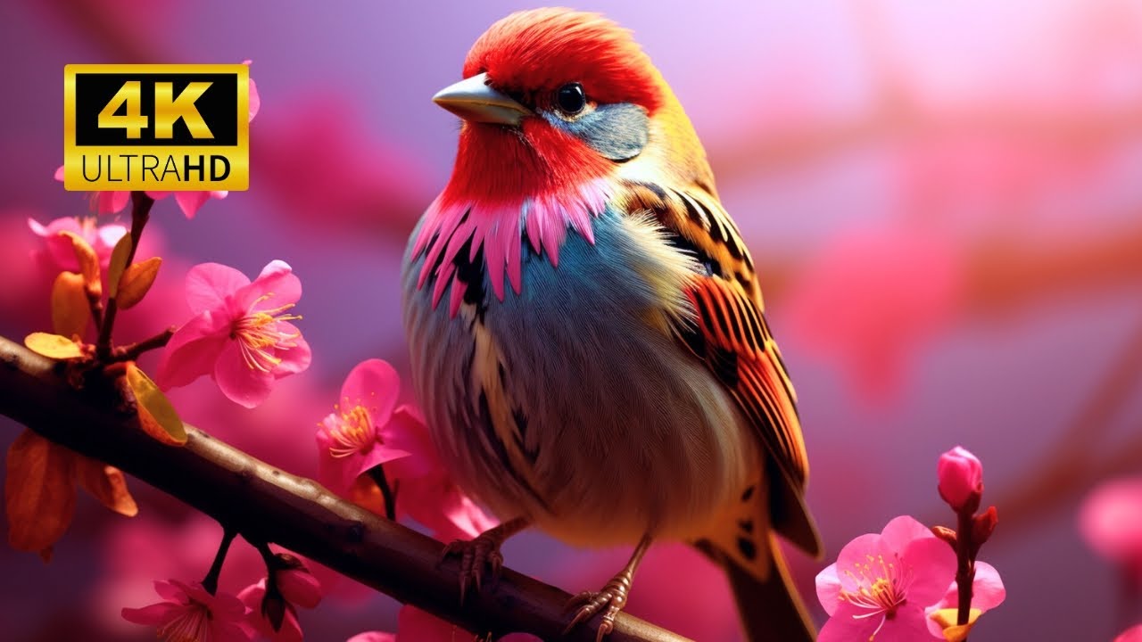 4k Colorful Birds ULTRA HD Nature - With Relaxing Sleep Music For 4K ...