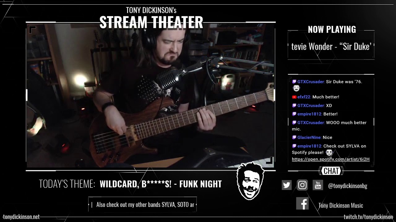 Stevie Wonder - Sir Duke Bass Cover (Stream Theater) - YouTube