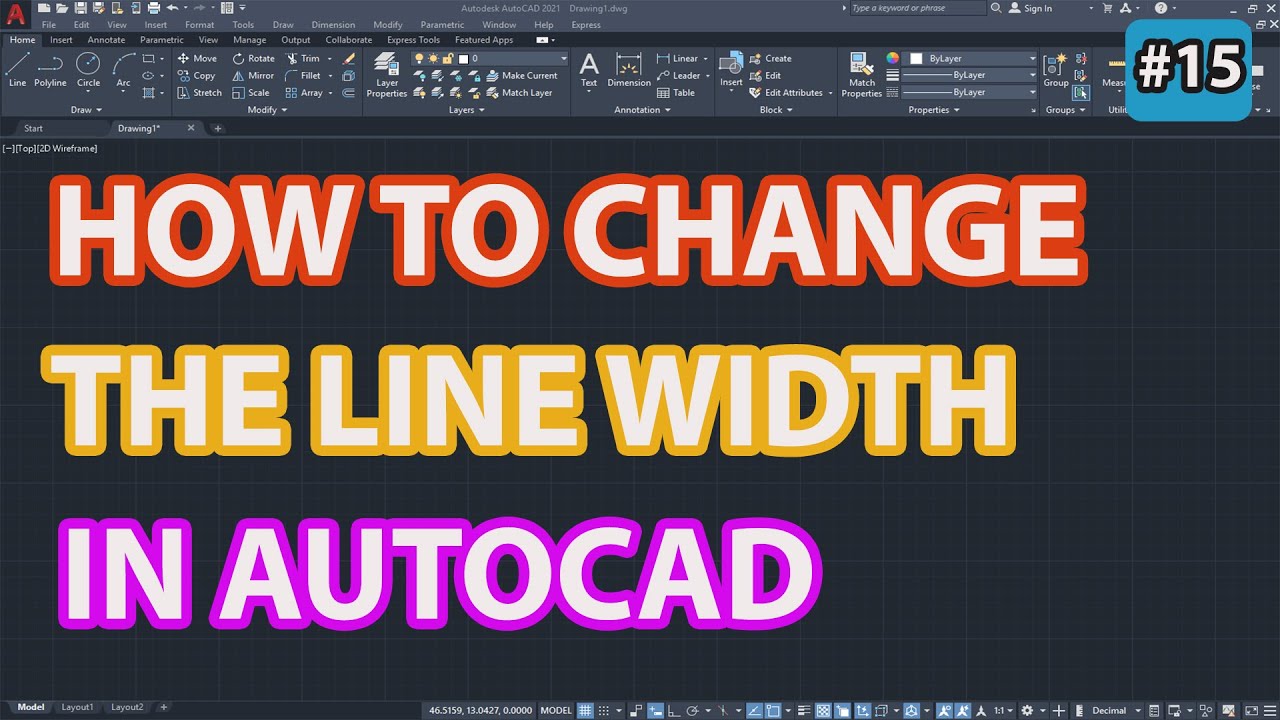15 How To Change The Line Width In Autocad Beginner s Course Cad 15 How To Change The Line Width In Autocad Beginner s Course Cad