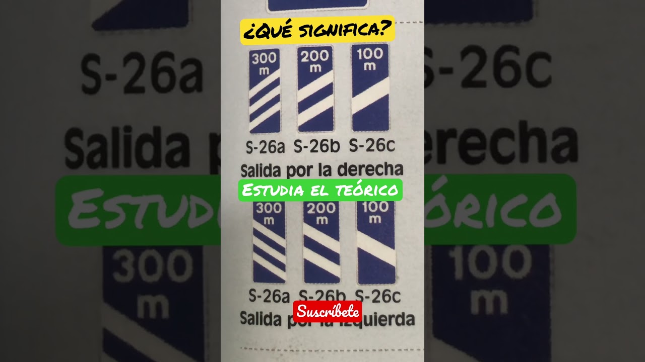 Señales de indicación S-26. Salida de autopista o autovía. - YouTube