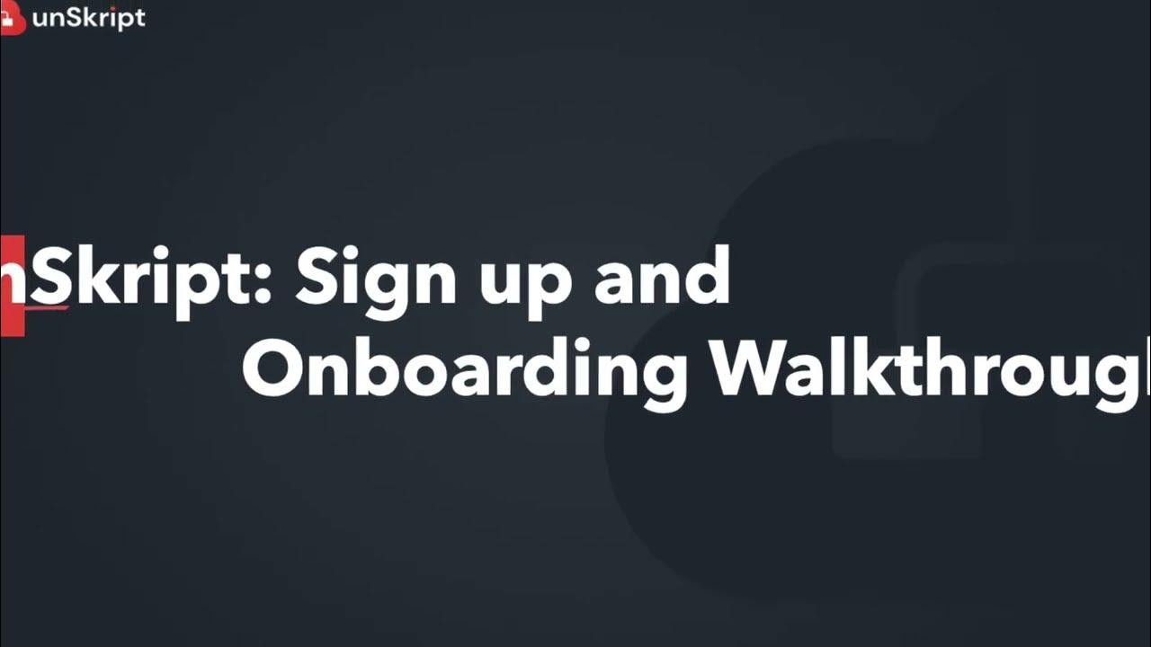 unSkript: Free Trial Onboarding - YouTube