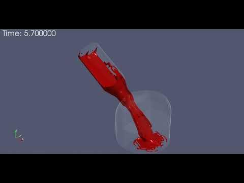 Non Newtonian flow CFD simulation using OpenFOAM (Pouring ketchup) - YouTube
