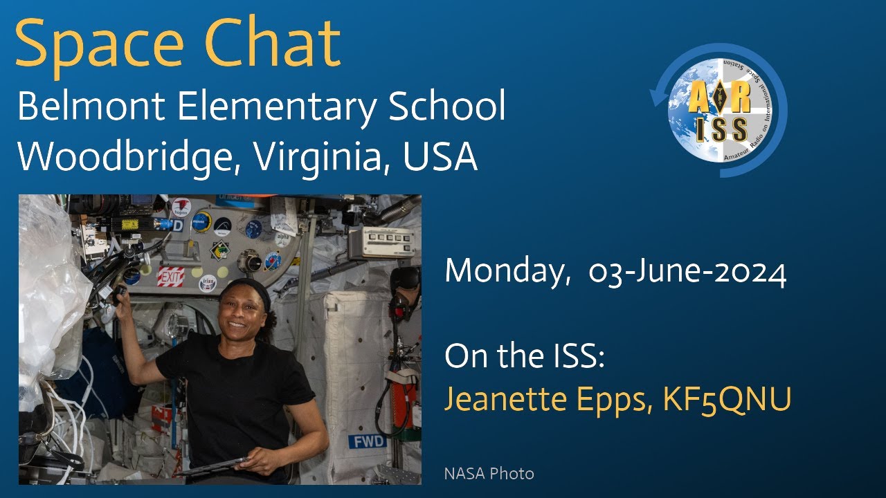 Space Chat: Belmont Elementary Students in Woodbridge, VA, USA talk ...