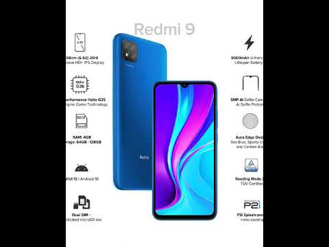 Redmi 9 (Sky Blue, 4GB RAM, 64GB Storage) | 2.3GHz Mediatek Helio G35 Octa core #shorts#ytshorts