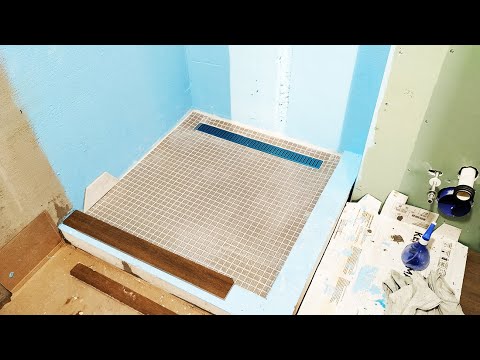 Мозаика в душевой поддон - YouTube