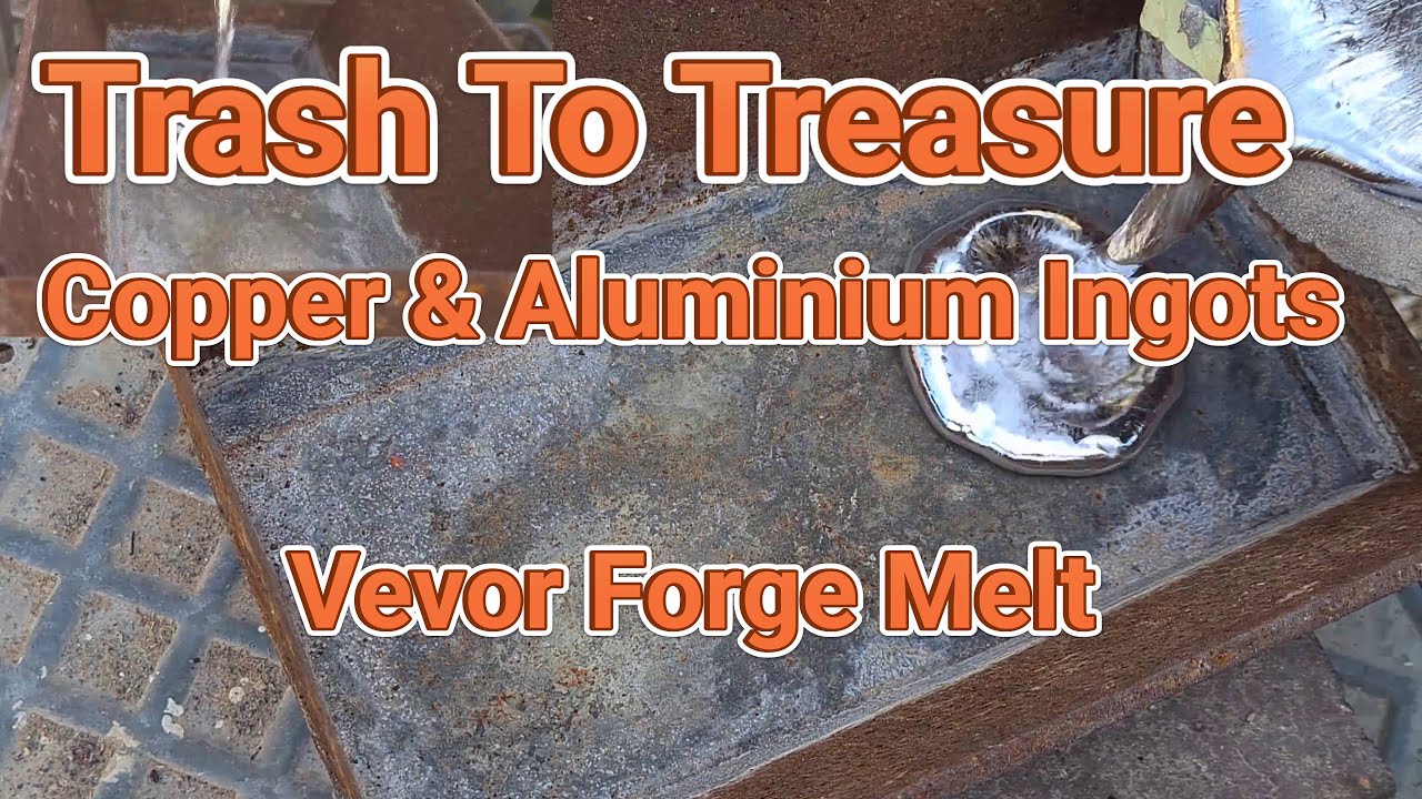 Copper & Aluminium Ingots Vevor Forge Melt massive ingot week - YouTube