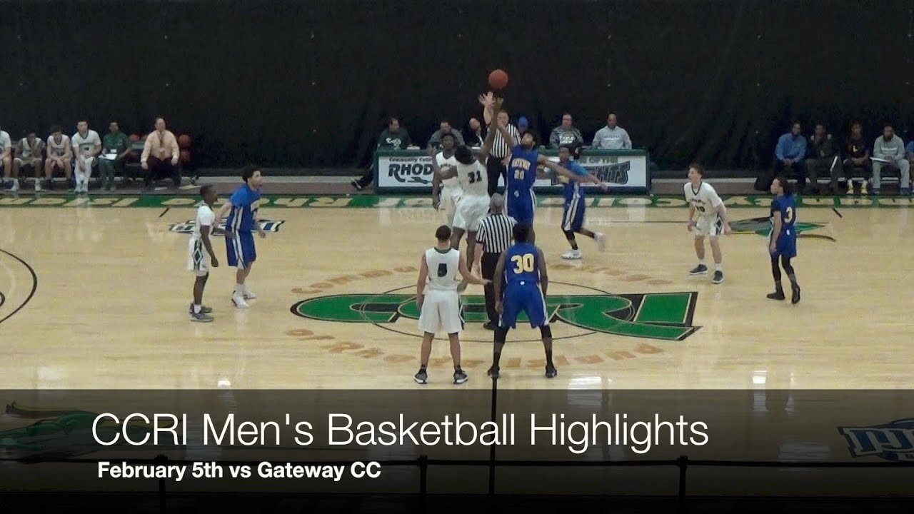 CCRI Men's Basketball Highlights vs Gateway CC - YouTube